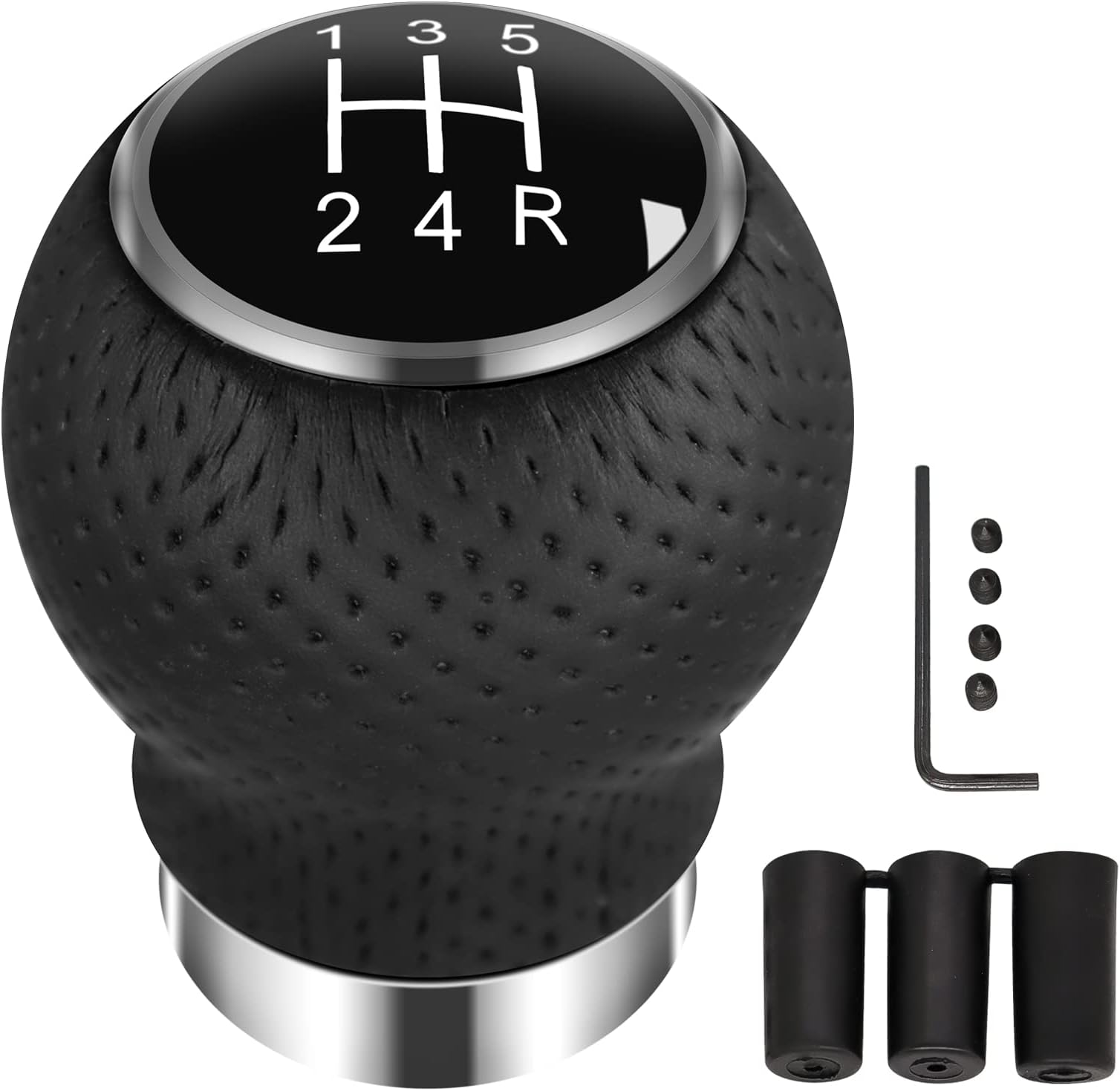 Amazon.com: Abfer Shifter Knob 5 Speed Leather Car Gear Stick Shifting ...