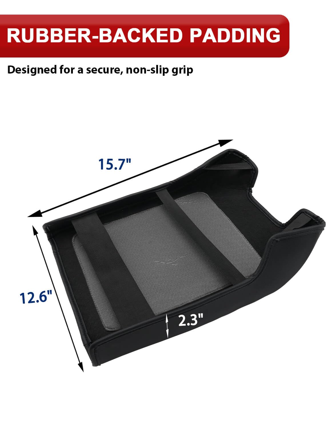 Kbh Center Console Cover Black Center Console Armrest Lid For 2011-2016 ...