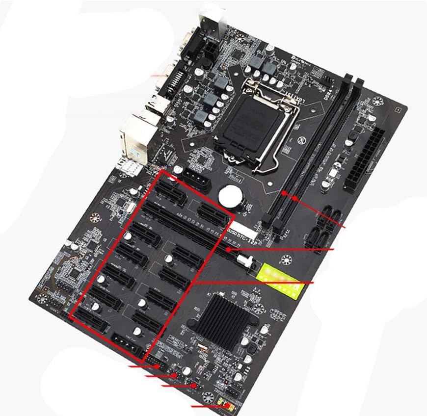 Amazon.com: B250 BTC-12P for Mining Motherboard B250 Mining Expert BTC 12 Card 12GPU LGA1151 ...