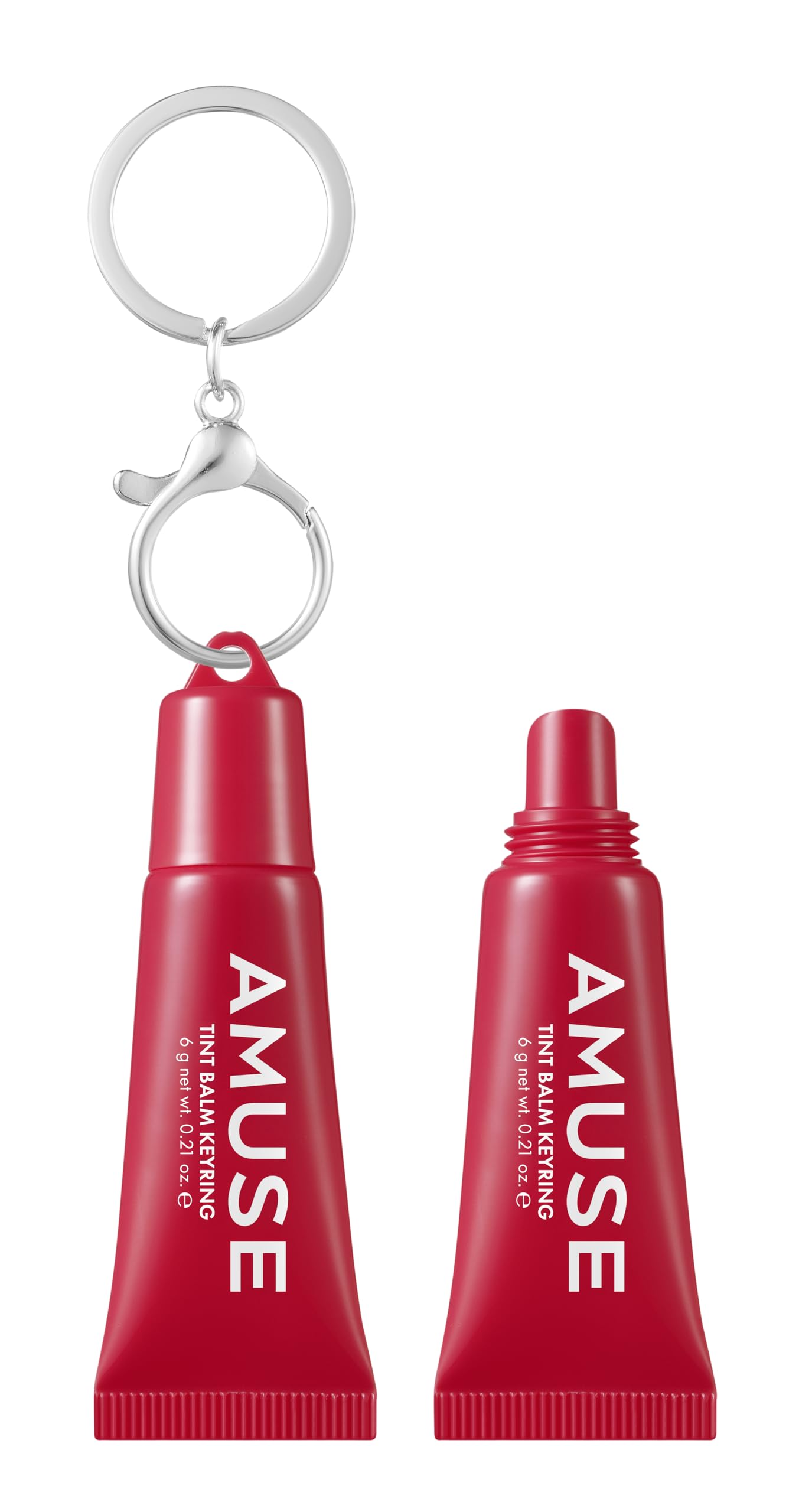 Amazon | 【AMUSE公式 】【NEW ケア/ティントバームキーリング・5カラー】 (03ヘルシーチェリー) | AMUSE | リップグロス 通販