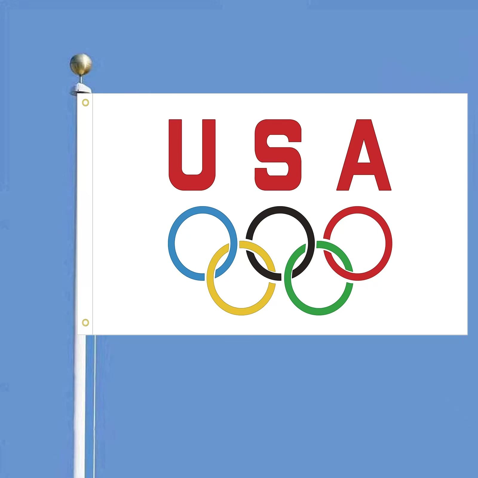 Snapklik.com : USA Olympic Rings Flags 3x5 Ft Outdoor Indoor,America ...