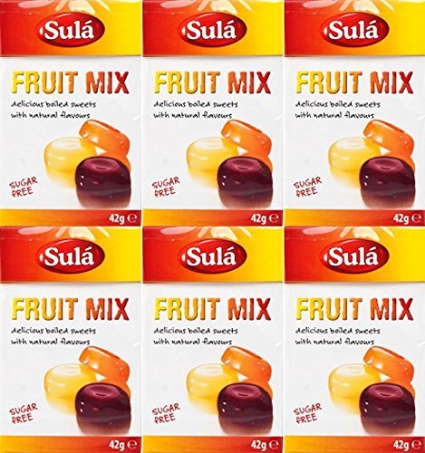 Sula Sugar Free Sweets Fruit Mix 42g x 6 Packs by Sula : Amazon.co.uk ...