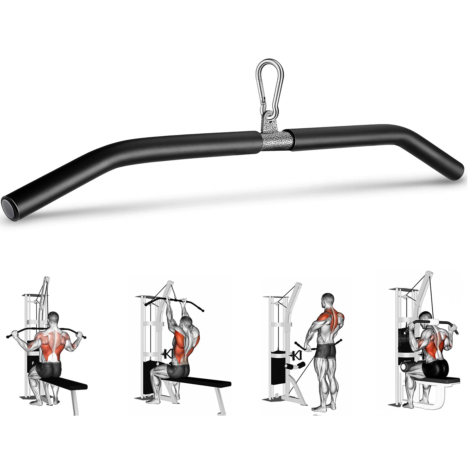 Tricep Rope LFJ Fitness Cable Pulley System LAT Pulldown And Lift Cable ...