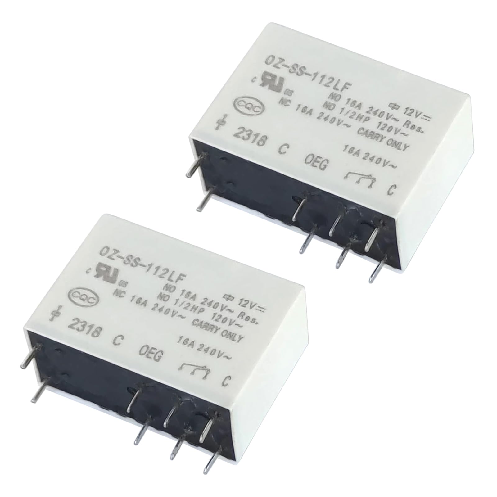 Snapklik.com : 2Pcs OZ-SS-112LF 16A 12VDC General Purpose Multi ...