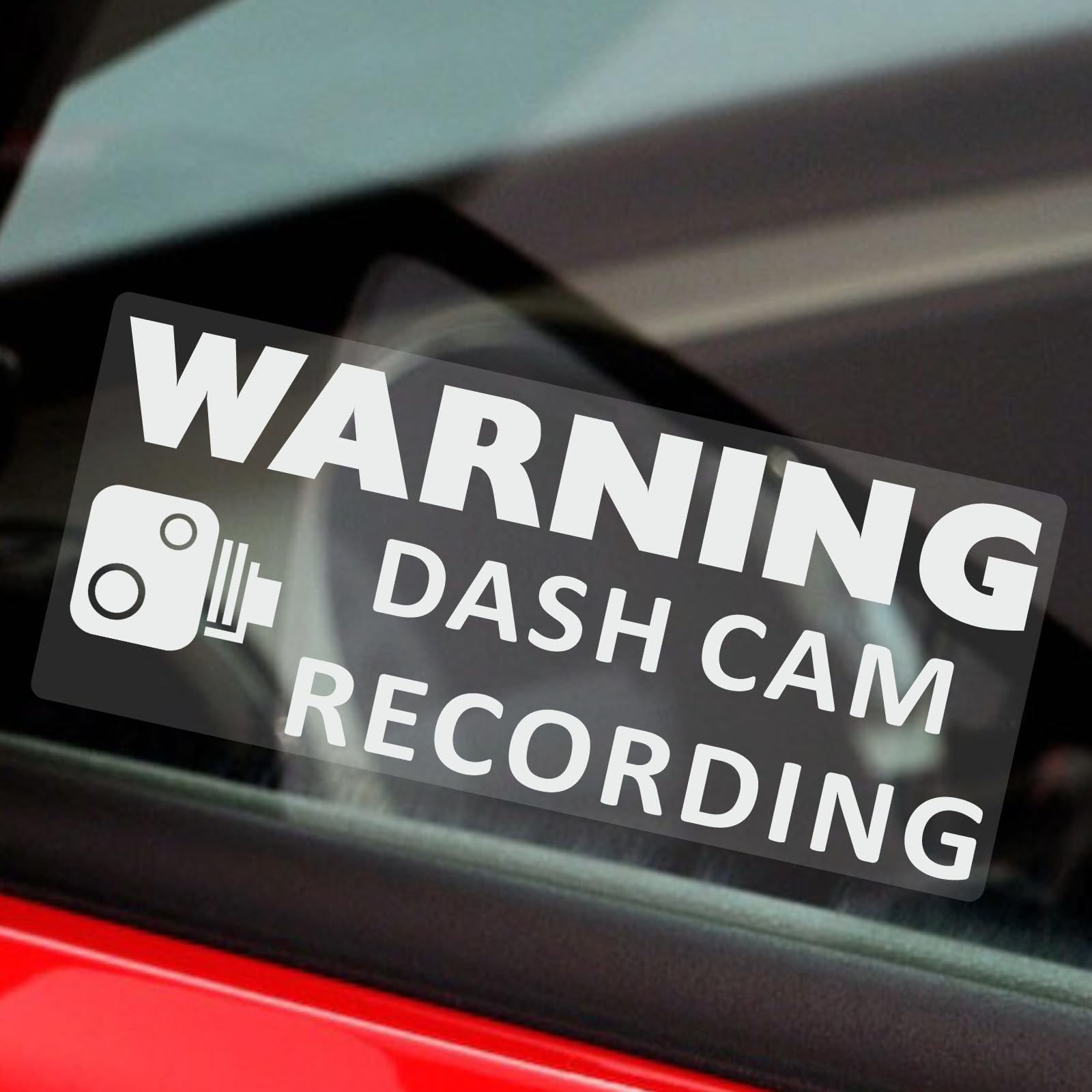 1 x Warning DASH CAM Recording- 200mm - WINDOW Stickers Vehicle ...