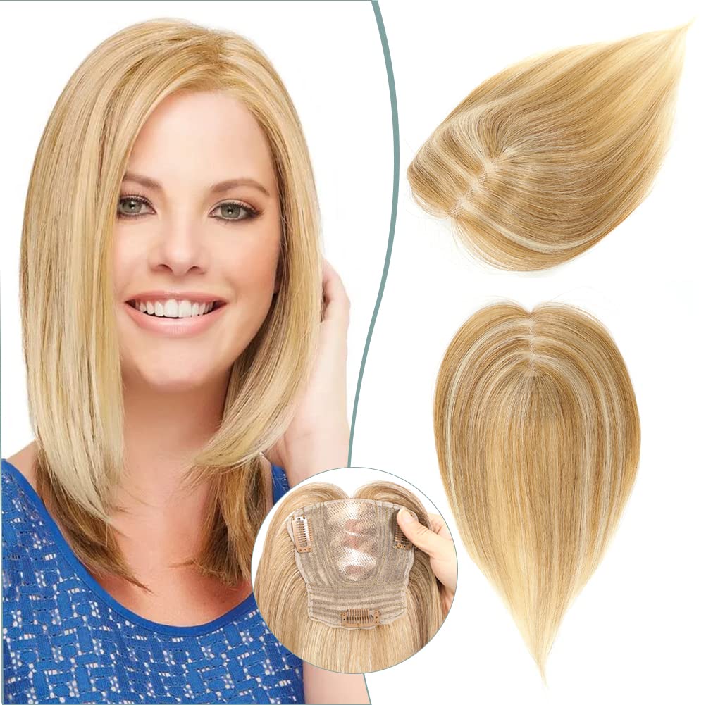 Amazon.com: Luckkimode Hair Toppers for Women Real Human Hair Toppers ...