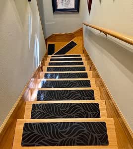 GROWLING Stair Treads for Wooden Steps 8"X30", 15Pcs Stair Rugs with ...