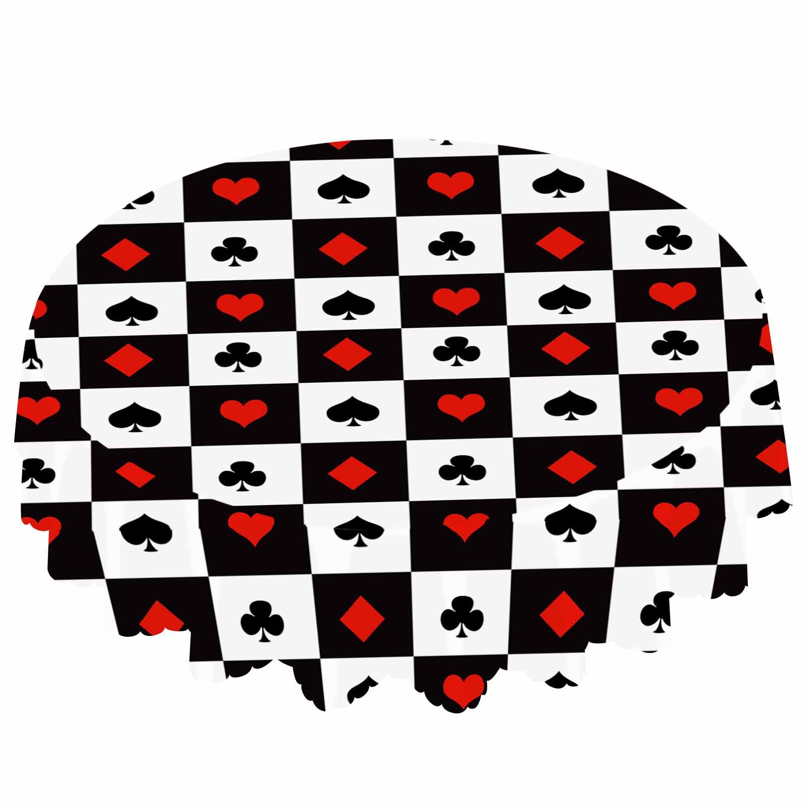 Amazon.com: IBILIU Poker Themed Round Tablecloth Birthday Party ...