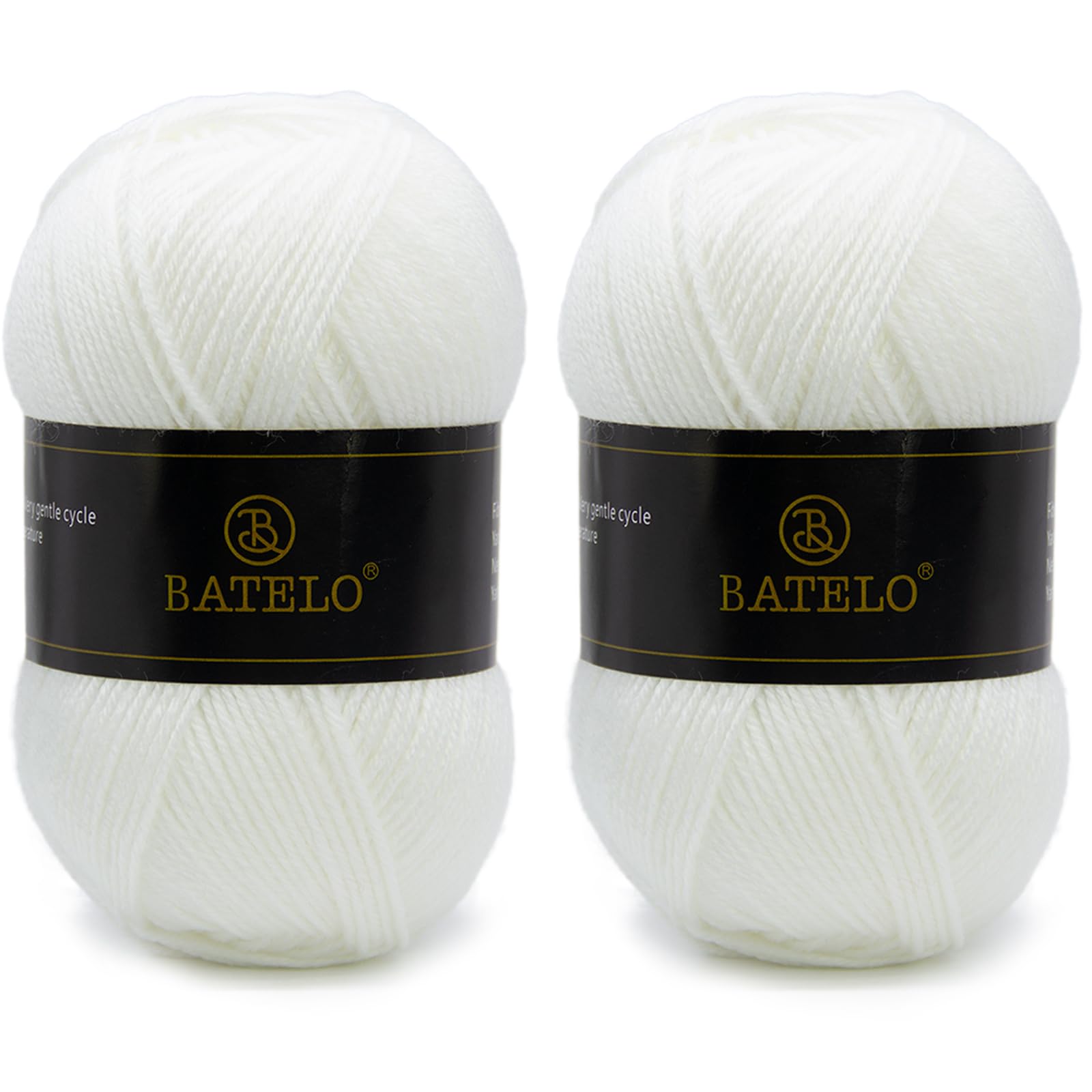 Amazon.com: Crochet Yarn White Amigurumi Yarn 560 Yards, 2 Pack Acrylic ...