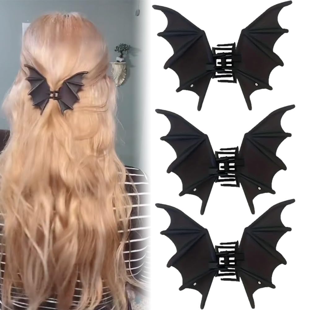 Amazon.com: Bat Claw Clip, Bat Hair Clips, Gothic Horror Bats Halloween ...