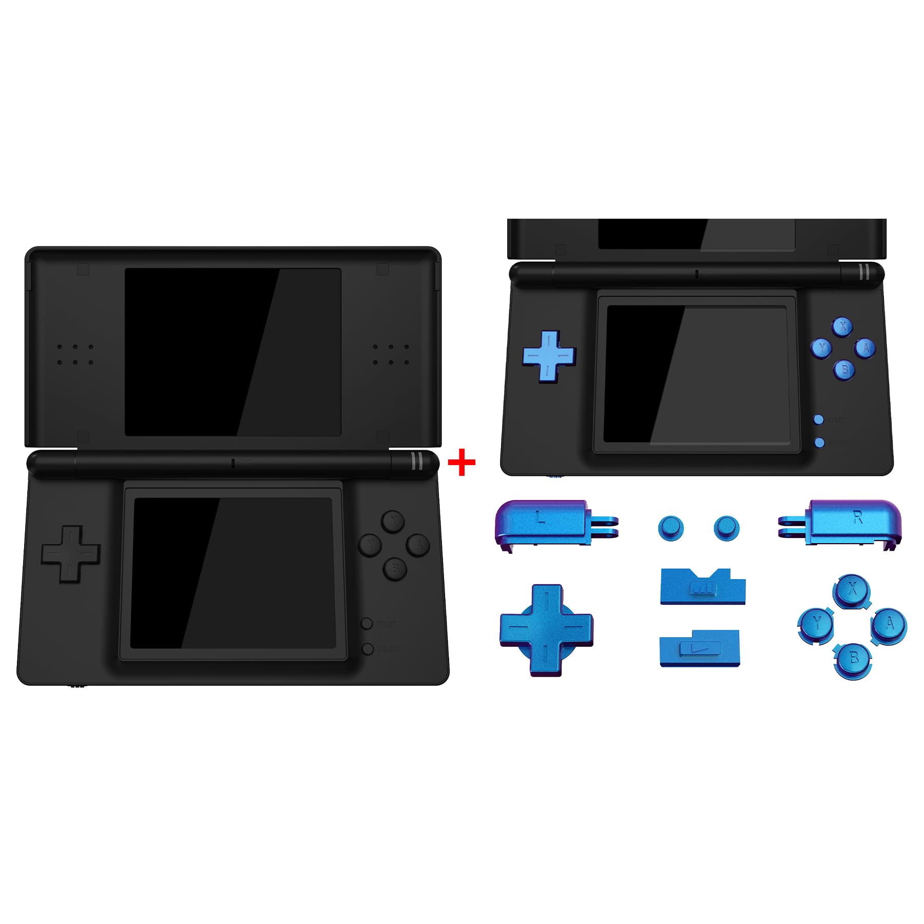 Amazon.com: eXtremeRate Black Replacement Full Housing Shell Buttons ...
