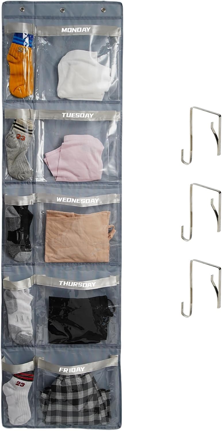 Amazon.com: MSLOVE Weekly Kids Clothes Organizer, Day of Week School ...