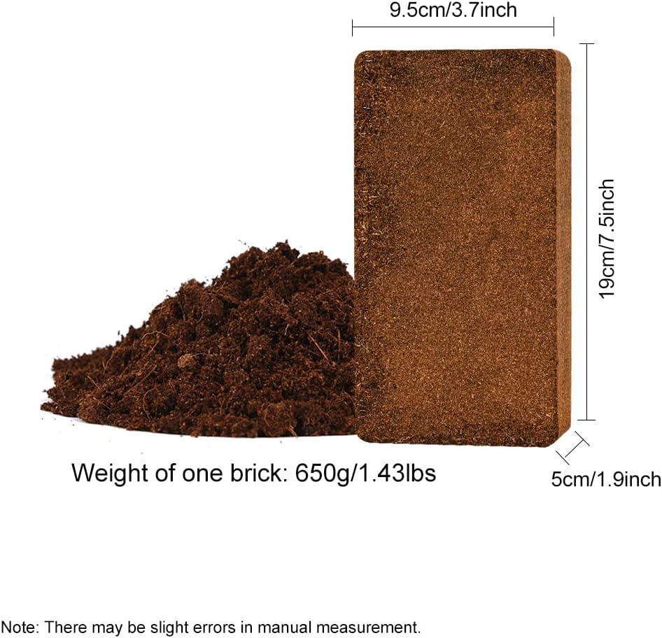 Buy Favrison 100% Organic Coco Coir Pith Brick Soil (2 Bricks), Premium ...