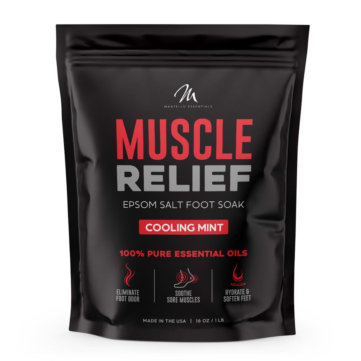 Amazon.com: Mantello Muscle Relief Foot Soaking Salts - Foot Soaker for ...