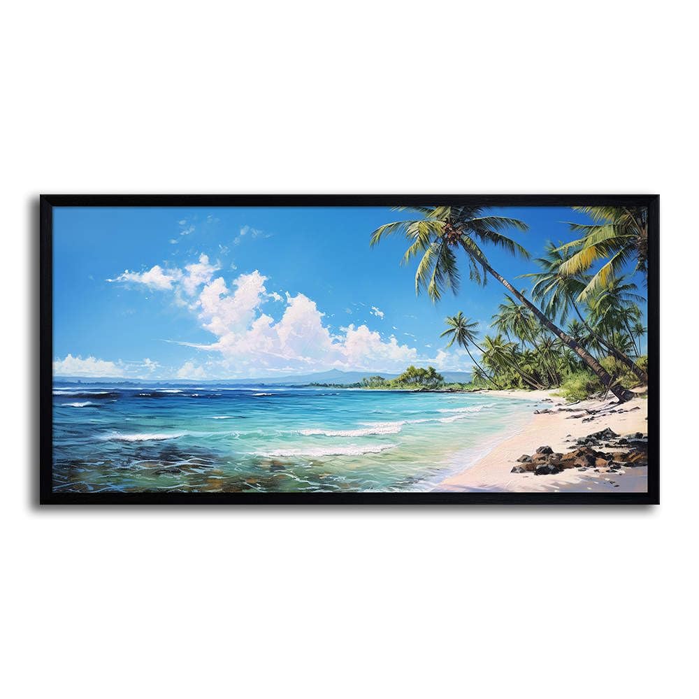 Amazon.com: Seascape Canvas Wall Art Palm Tree Canvas Wall Art Tropical ...