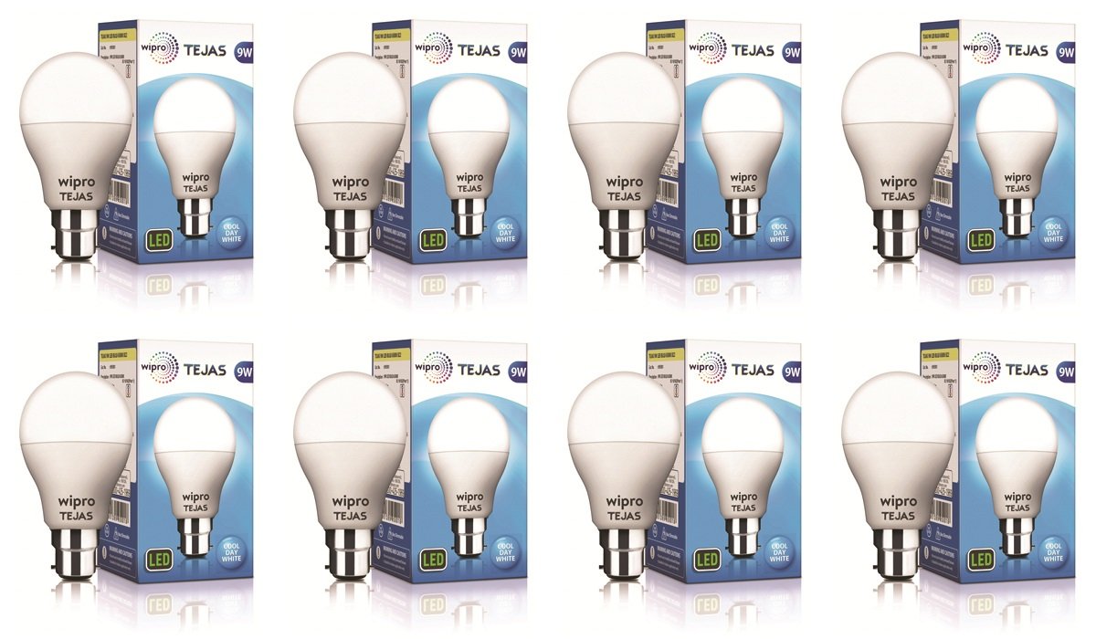 Buy wipro Tejas 9w LED Bulb for Home & Office |B22 LED Bulb Base |Cool ...