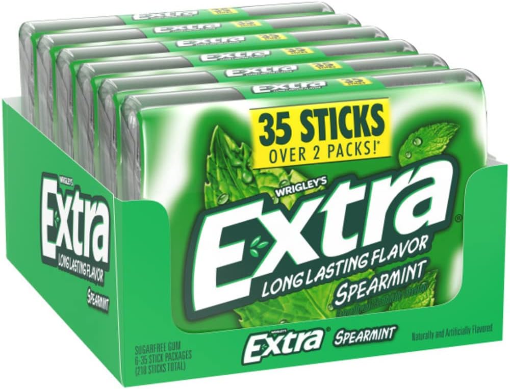 Amazon.com : EXTRA Gum Spearmint, Bulk Chewing Gum Sugar-Free, Mega ...