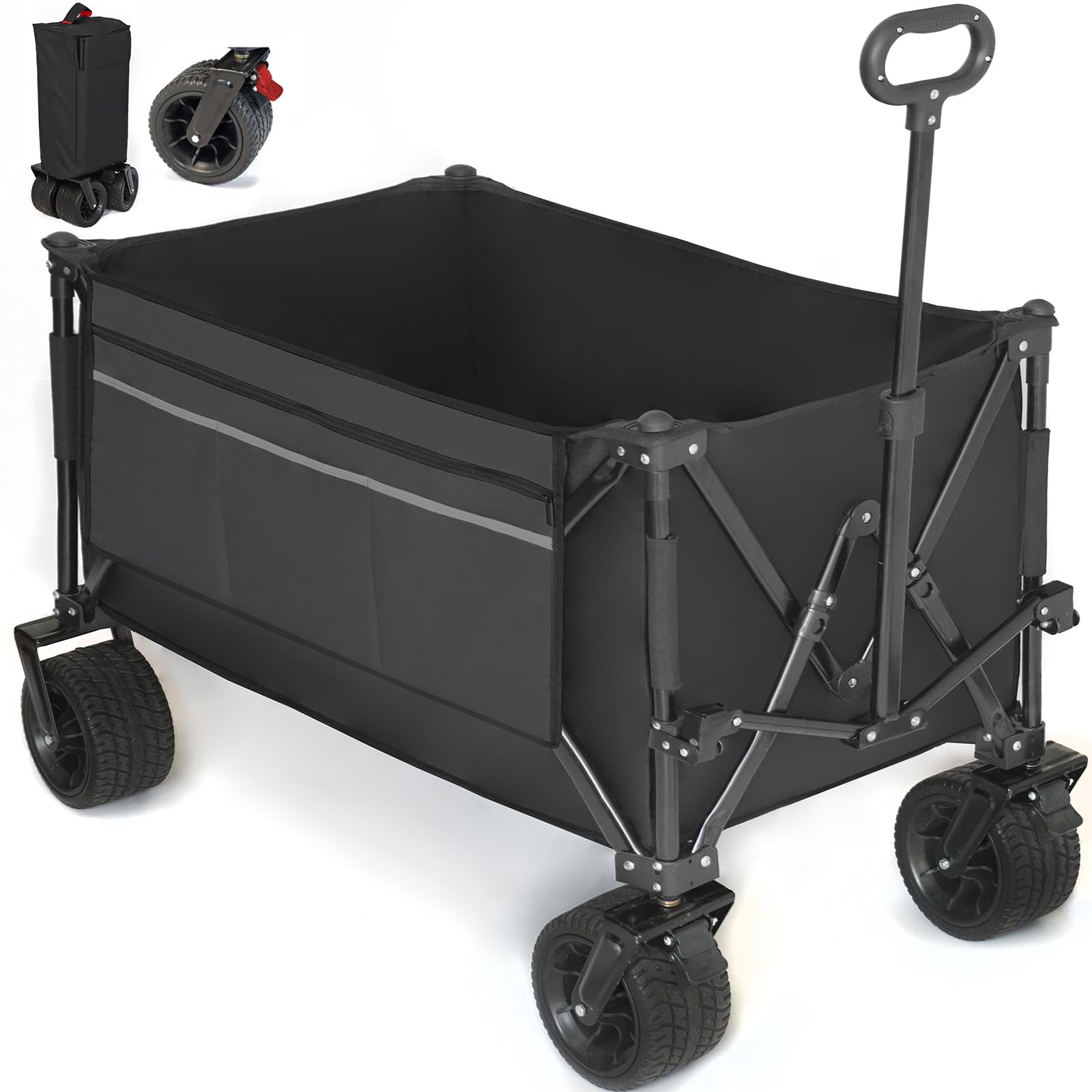 Folding Wagon, Collapsible Folding Wagon, Wagons Carts Foldable, Beach ...