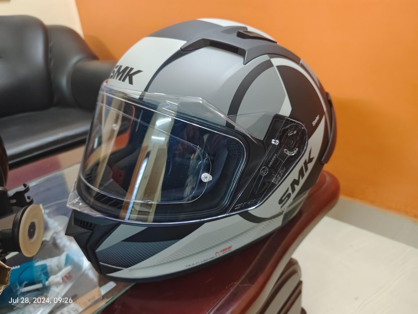 SMK Stellar Sports S01 Faro Motorcycling Helmet Isi Dot&Ece- 06 ...
