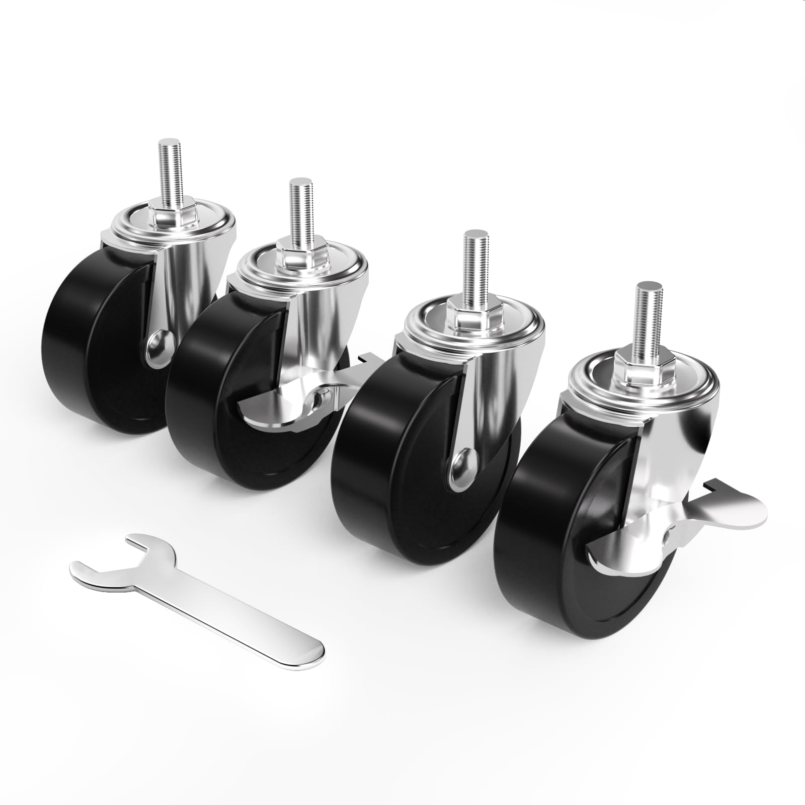 2 Inch Caster Roller Wheels Locking Stem Casters Threaded Stem Casters ...