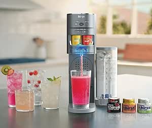 Amazon.com: Ninja Thirsti Drink Maker- Sparkling and Still, Custom Drink Kit with CO2 Canister ...