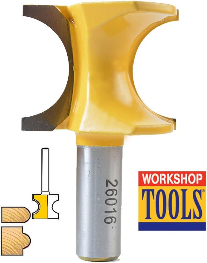 Workshop Tools 1" Radius Half Round Router Bit, 1/2" Shank - 26016 ...