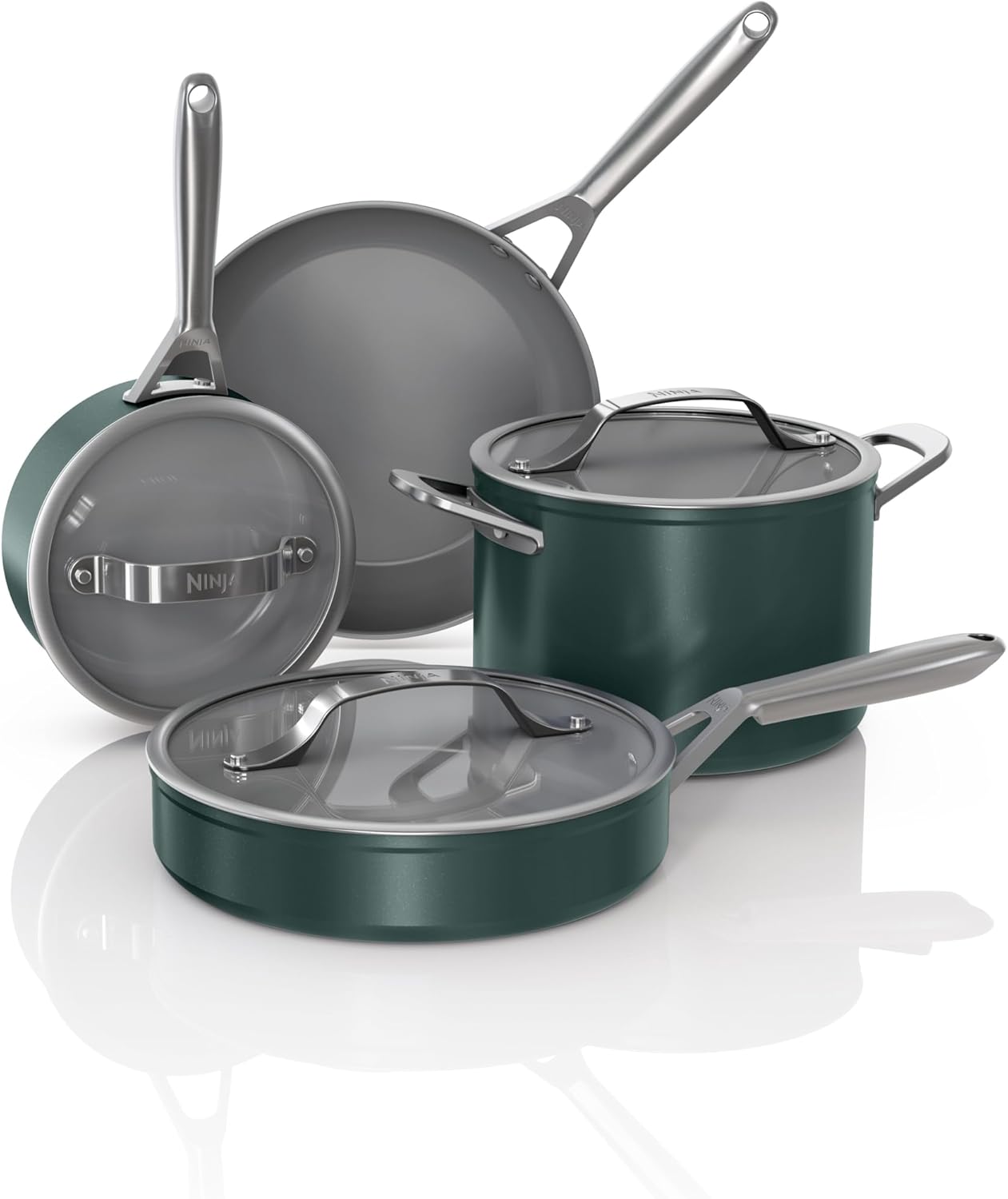 Amazon.com: Ninja Ceramic Pro 7Pc Cookware Set, NonStick Pots & Pans ...