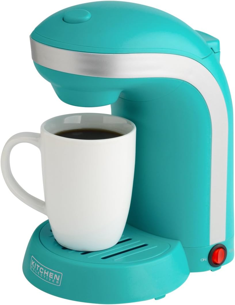 Amazon.com: Kitchen Selectives Colors Single Serve Coffee Maker - Teal ...