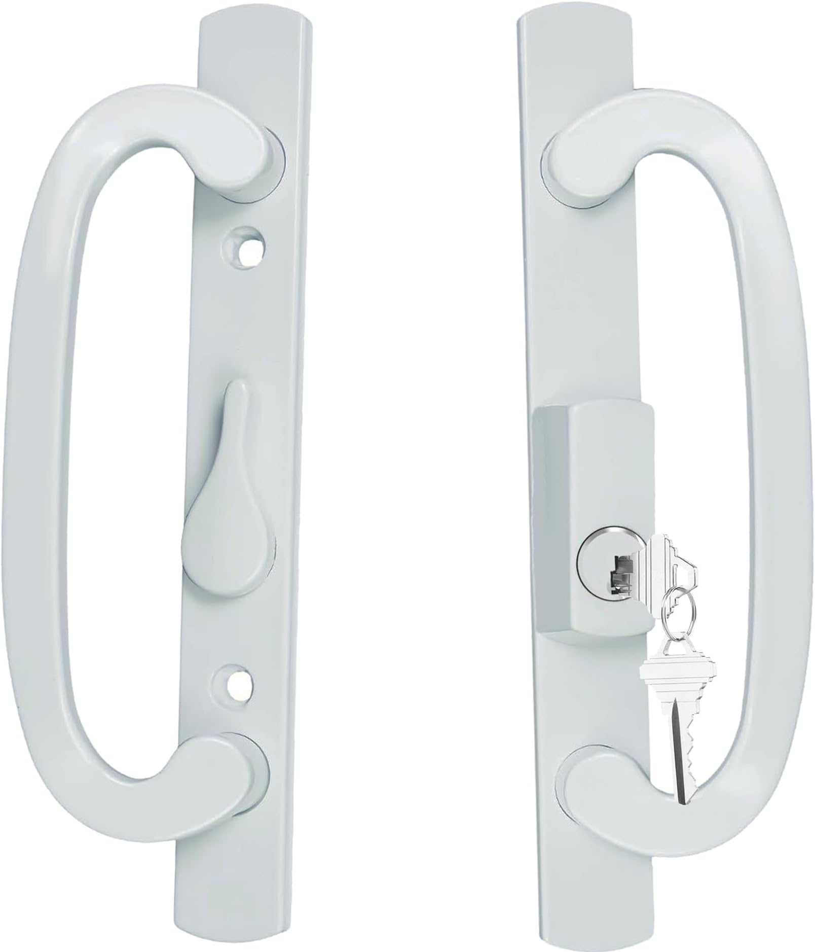 Sliding Patio Door Handle Set with Key Cylinder and Mortise Lock, Full ...