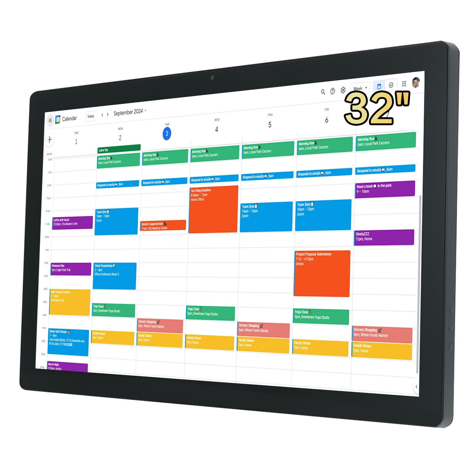 Amazon.com: WOGO 32 inch Digital Calendar & Chore Chart, Touchscreen ...