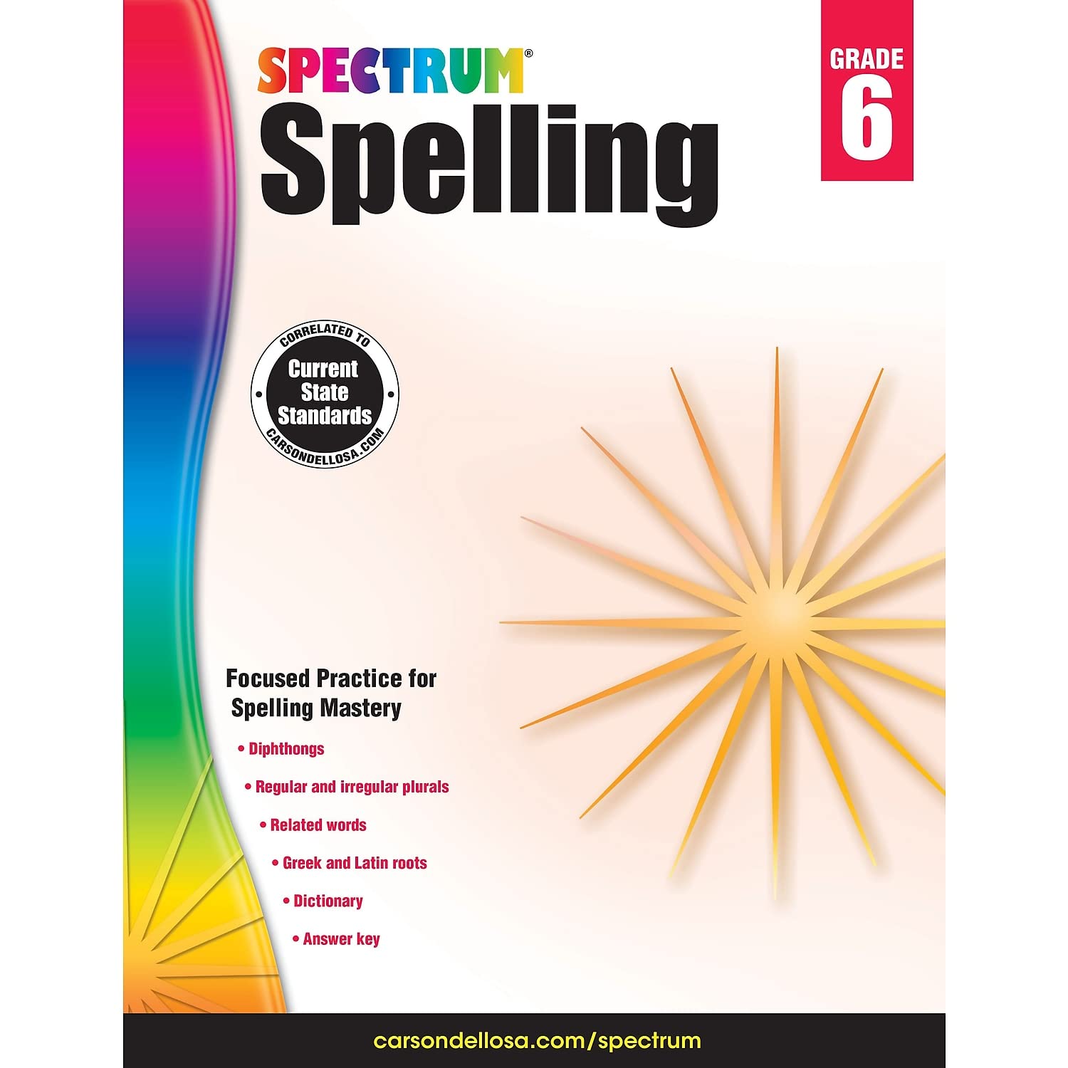 Snapklik.com : Spectrum Spelling Workbook Grade 6, Ages 11 To 12, Grade ...
