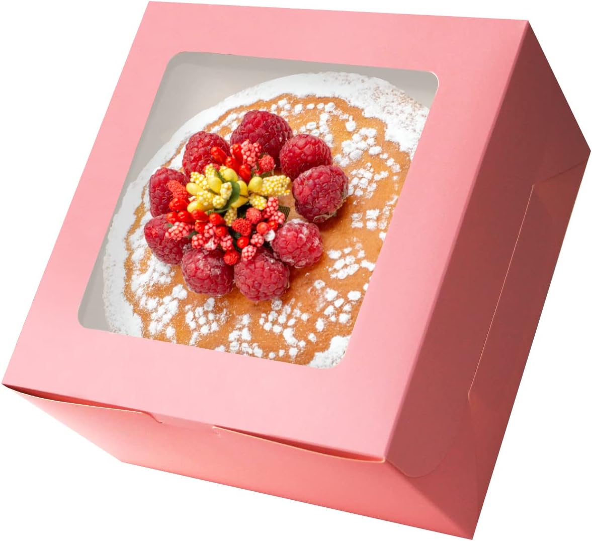 Amazon.com: Bubbley Kraft Paper Bakery Boxes - 25-Pack Single Pastry ...