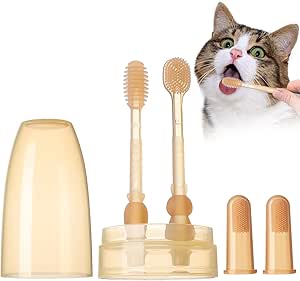 Amazon.com: Silicone Soft Cat Dog Toothbrush for Small Breed, Small ...