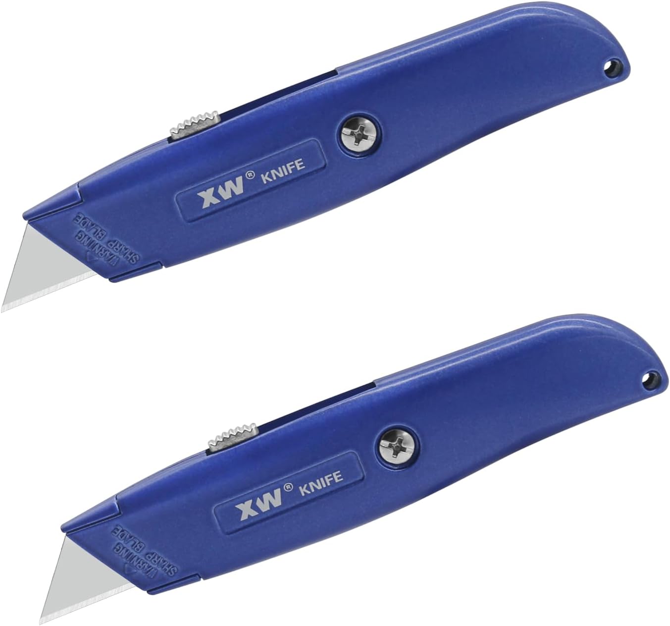 DIYSELF 2Pack Utility Knife Box Cutter Retractable Blade Heavy Duty(Red ...