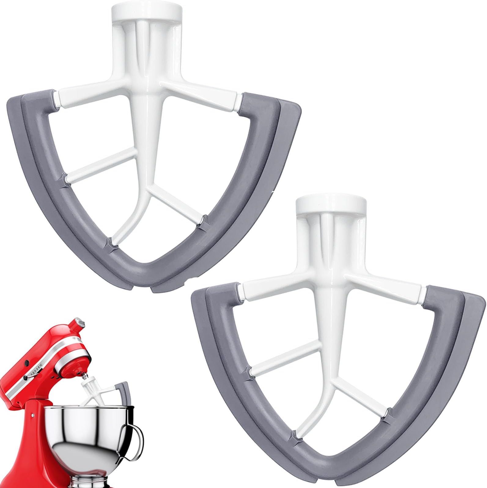 Amazon.com: 2Pcs Flex Edge Beater Compatible with KitchenAid, 4.5-5 Qt ...