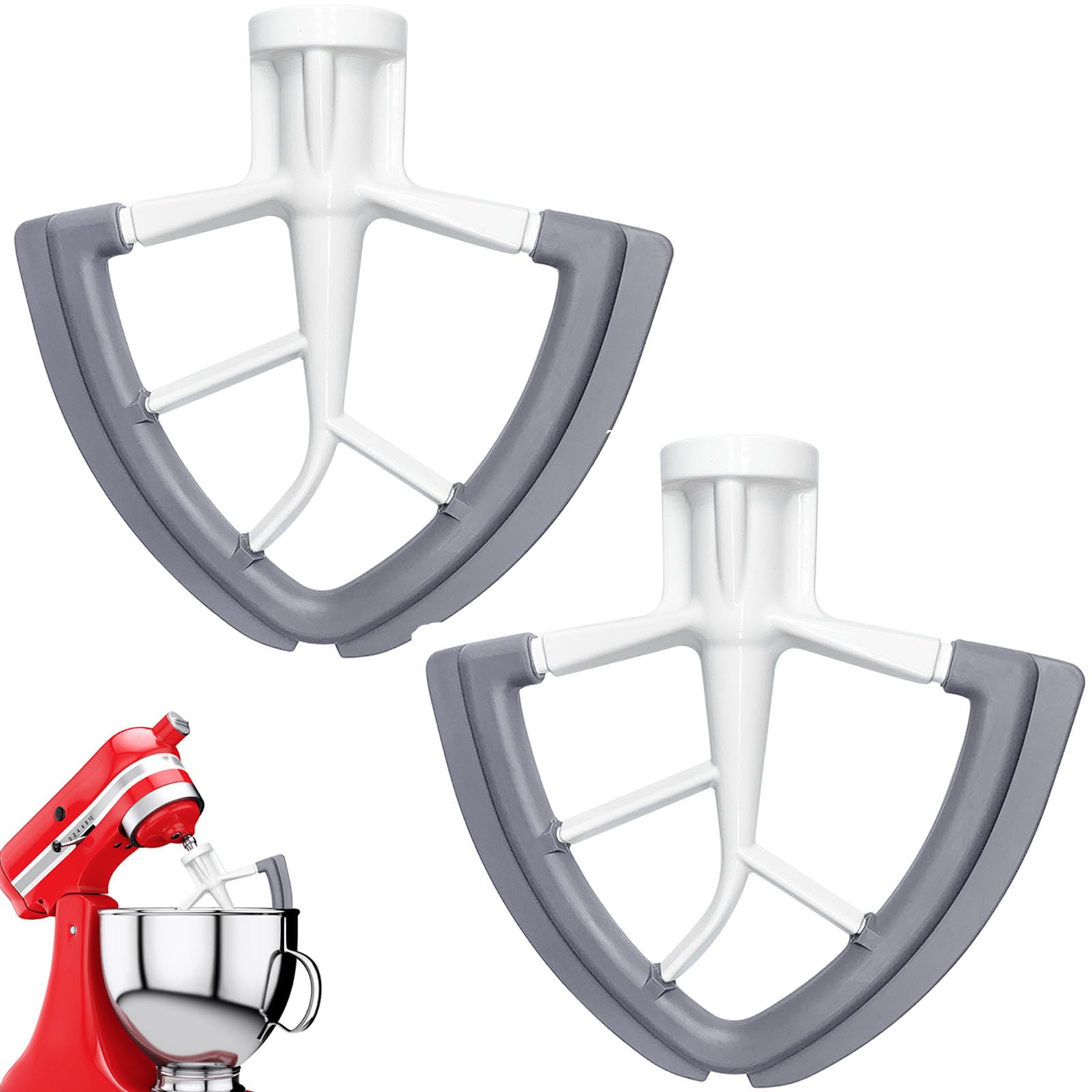 Amazon.com: 2Pcs Flex Edge Beater Compatible with KitchenAid, 4.5-5 Qt ...