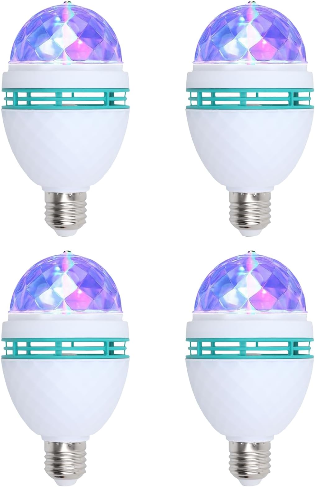 8 Pcs Disco Light Bulb Rotating E26/E27 Party Light Bulbs Rotating ...