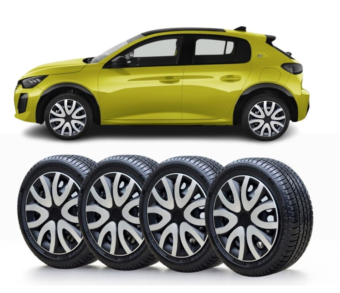 SOLIP 15 inch wheel trims, Set of 4 for Peugeot 208 207 307 308 108 ...