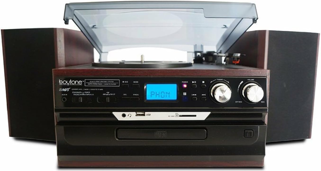 Amazon.com: Boytone BT-29B, Bluetooth Dual CD Player, Recorder CD2 to ...