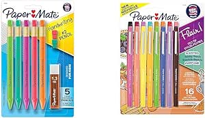 Amazon.com : Paper Mate Handwriting Triangular Mechanical Pencil Set, 8 ...