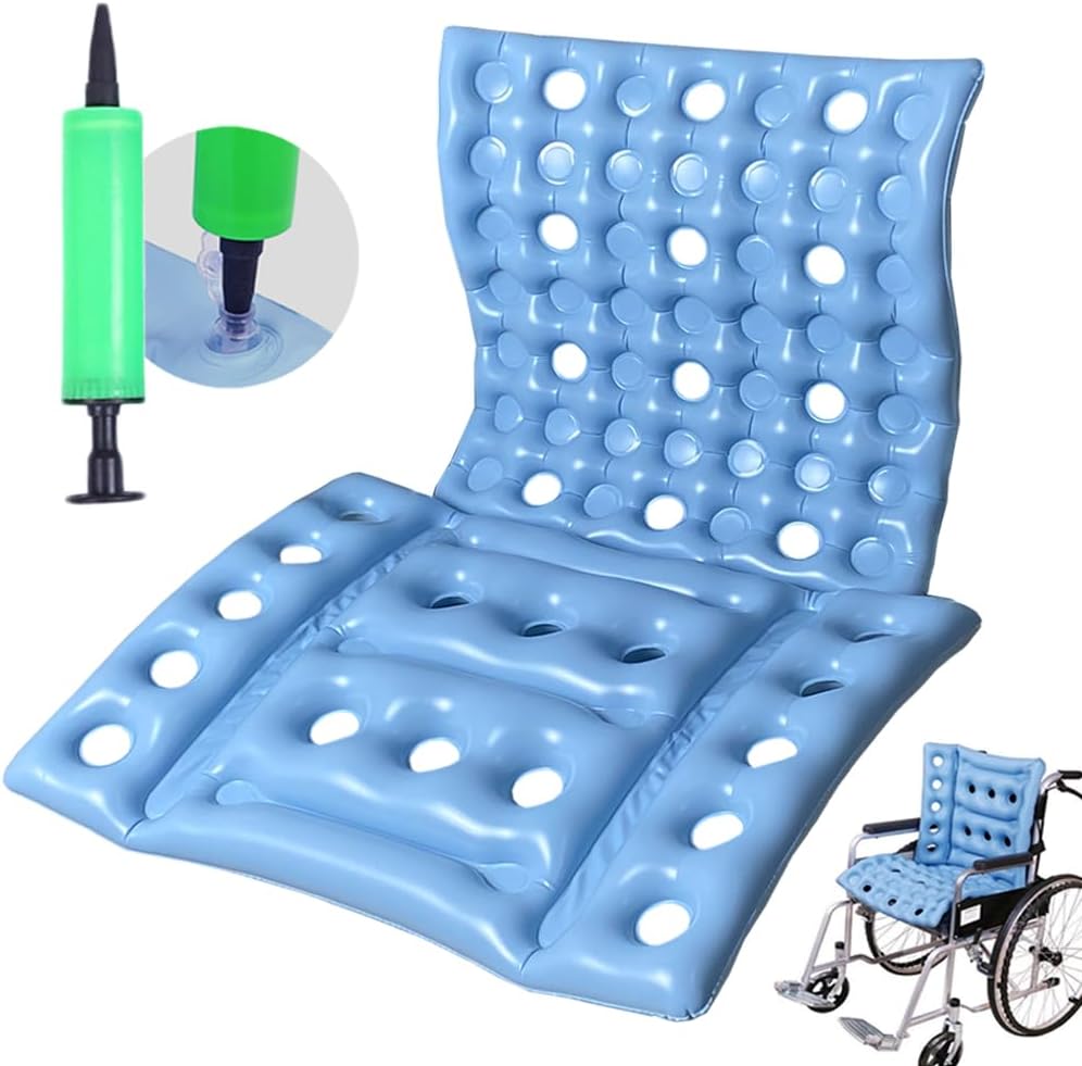 Cojín inflable para silla de ruedas antidecúbito, respaldo transpirable ...