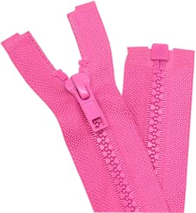 Amazon.com: YaHoGa 2PCS #5 20 inch Separating Jacket Zippers for Sewing Coats Jacket Zipper Rose ...