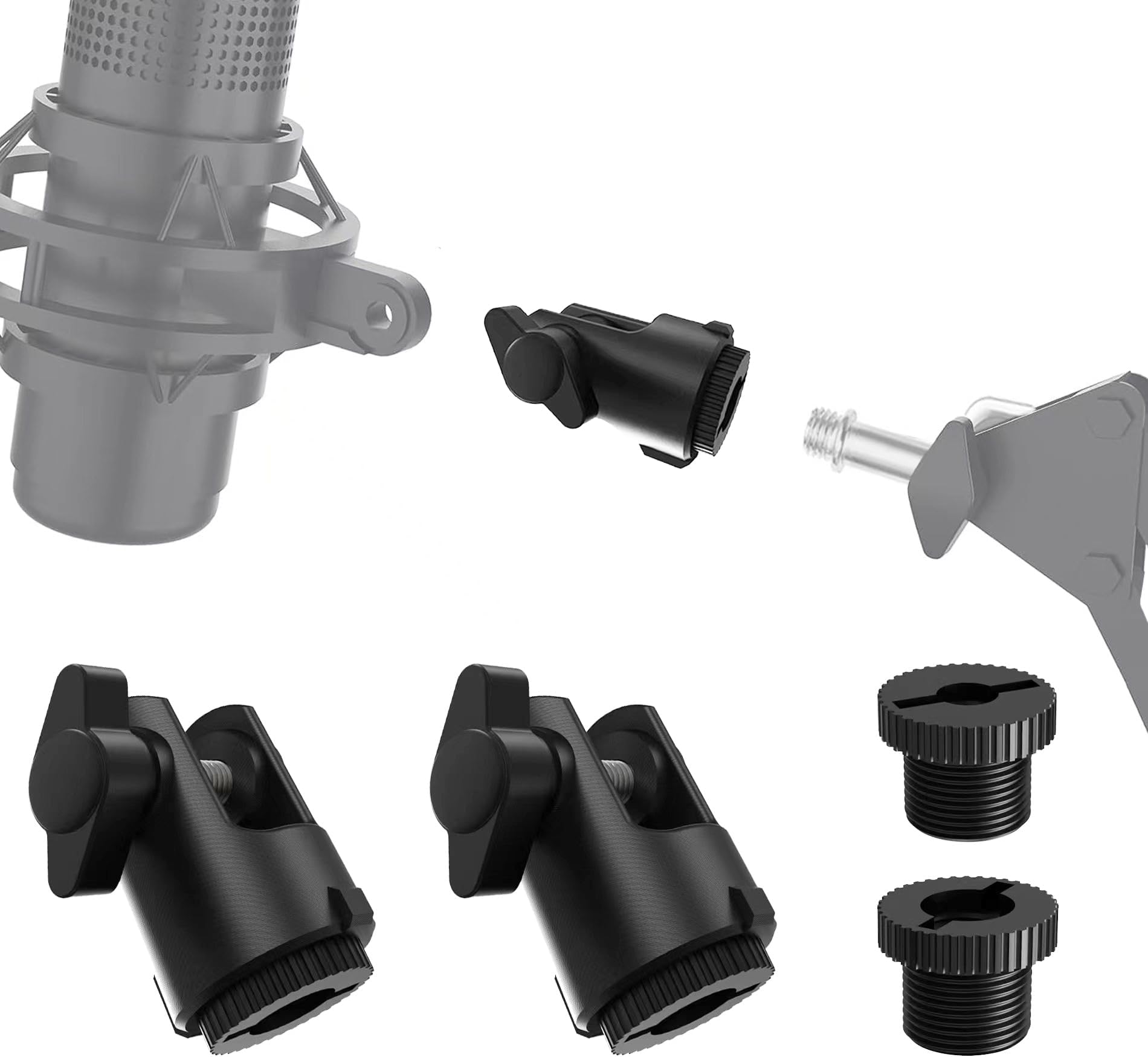 Amazon.com: Microphone Mount Adapter for HyperX QuadCast, Works with ...