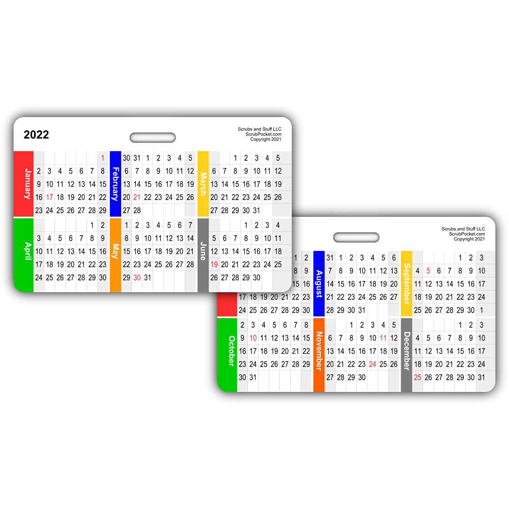 2022 Monthly Calendar Badge Card Horizontal (1 Card)- Buy Online in ...