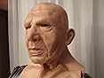Amazon.com: HOTTERCOS Realistic Old Man Mask Bald Man Humen Face Masks ...