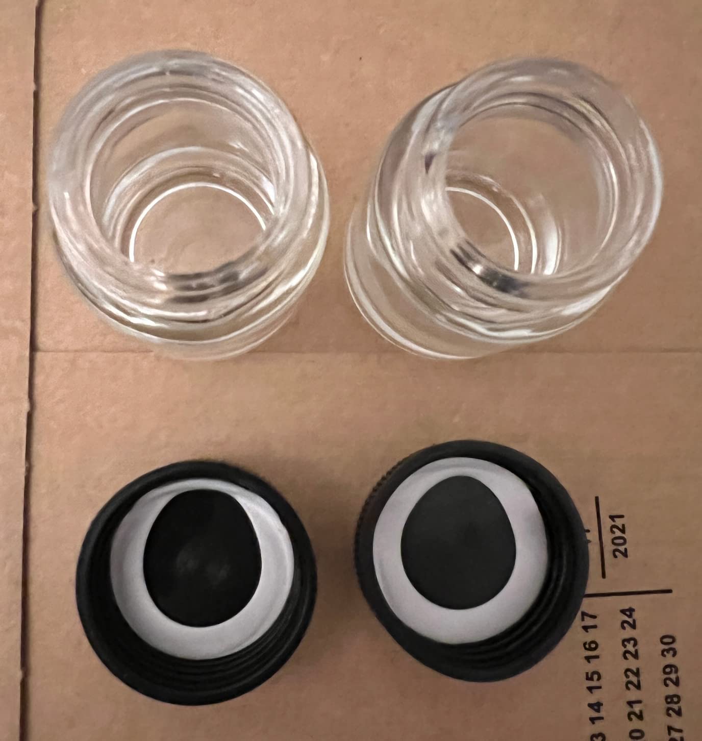Racksoy Cystal Clear Box mit 10/20 leeren 3/4-Unzen, 22 cc Glasflaschen ...