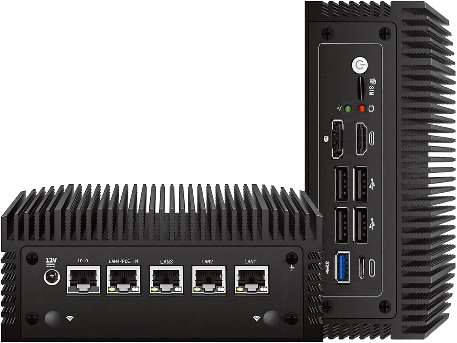 Amazon.com: Fanless N100 Industrial Mini PC Micro Firewall Appliance, 4 ...