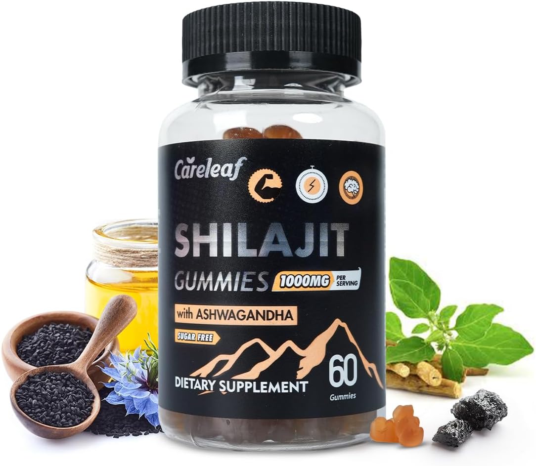 Amazon.com: Careleaf Sugar Free Pure Shilajit Gummies with Black Seed ...