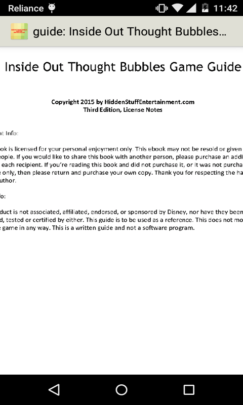 guide INSIDE OUT THOUGHT BUBBLES (Walkthroughs, Tips & Tricks Cheats ...