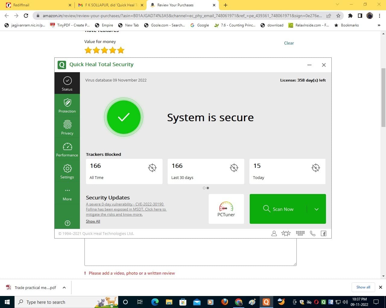 Quick Heal | Total Security | 10 Users | 1 Year (Physical Box) : Amazon ...